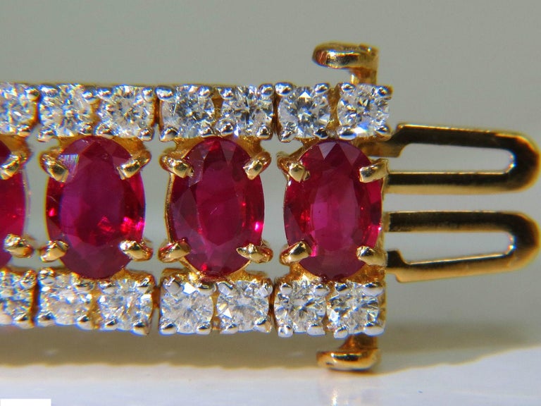 25.13 Carat Natural Fine Ruby Diamonds Bracelet Classic Multirow For ...