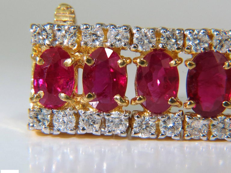 25.13 Carat Natural Fine Ruby Diamonds Bracelet Classic Multirow For ...