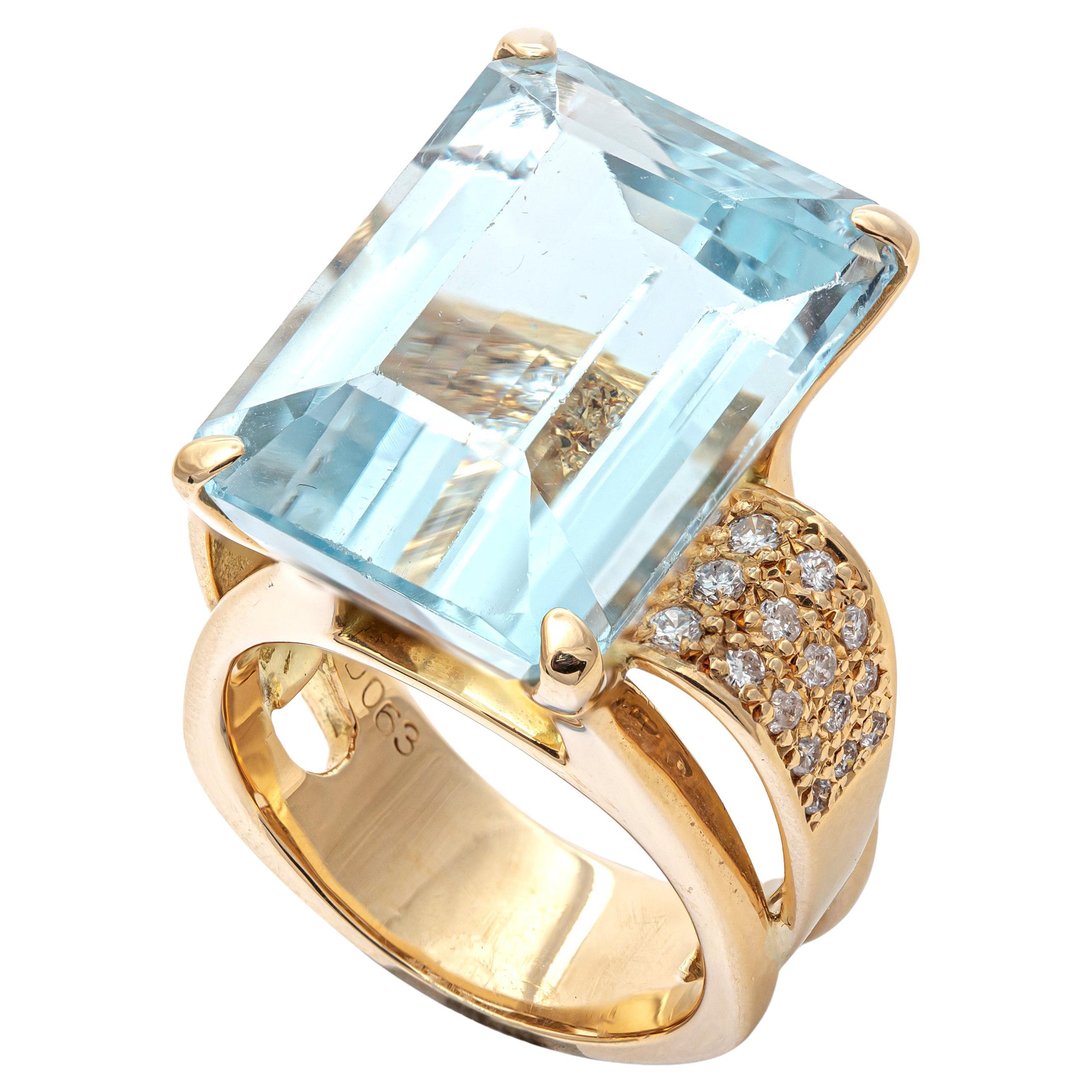 Natural Topaz Diamond Ring For Sale at 1stDibs