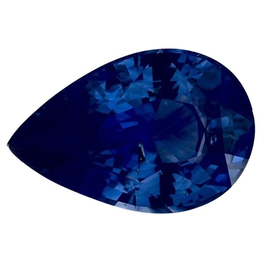 2.58 Ct Blue Sapphire Pear Loose Gemstone For Sale at 1stDibs