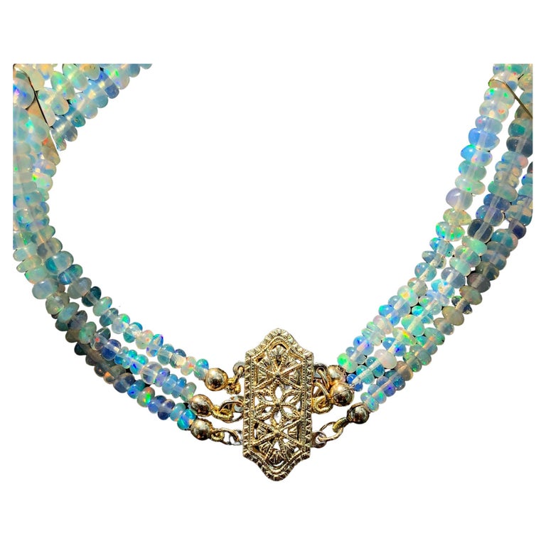 25cts Welo Opal 3 Strand Bead Bracelet For Sale at 1stDibs
