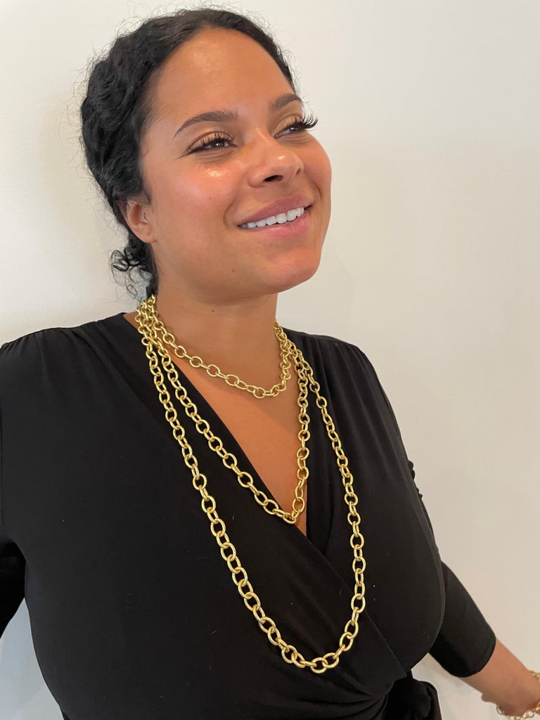 24” 20k Gold Handmade Thick Chain Necklace For Sale at 1stDibs | 20k ...