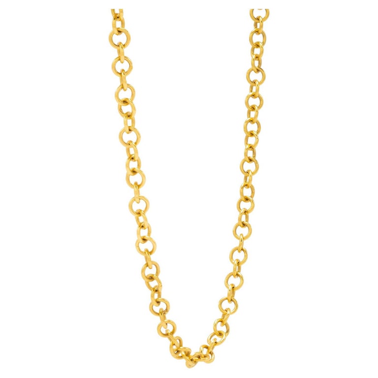 24” 20k Gold Handmade Thick Chain Necklace For Sale at 1stDibs | 20k ...