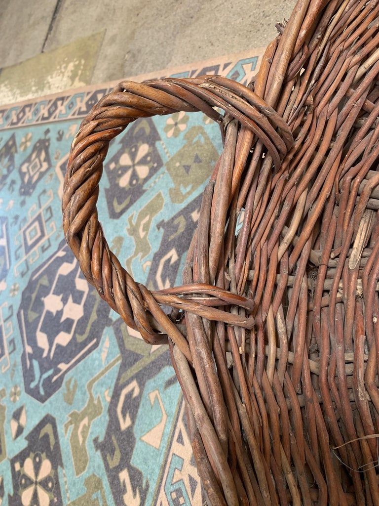 Vintage European Flat Basket at 1stDibs