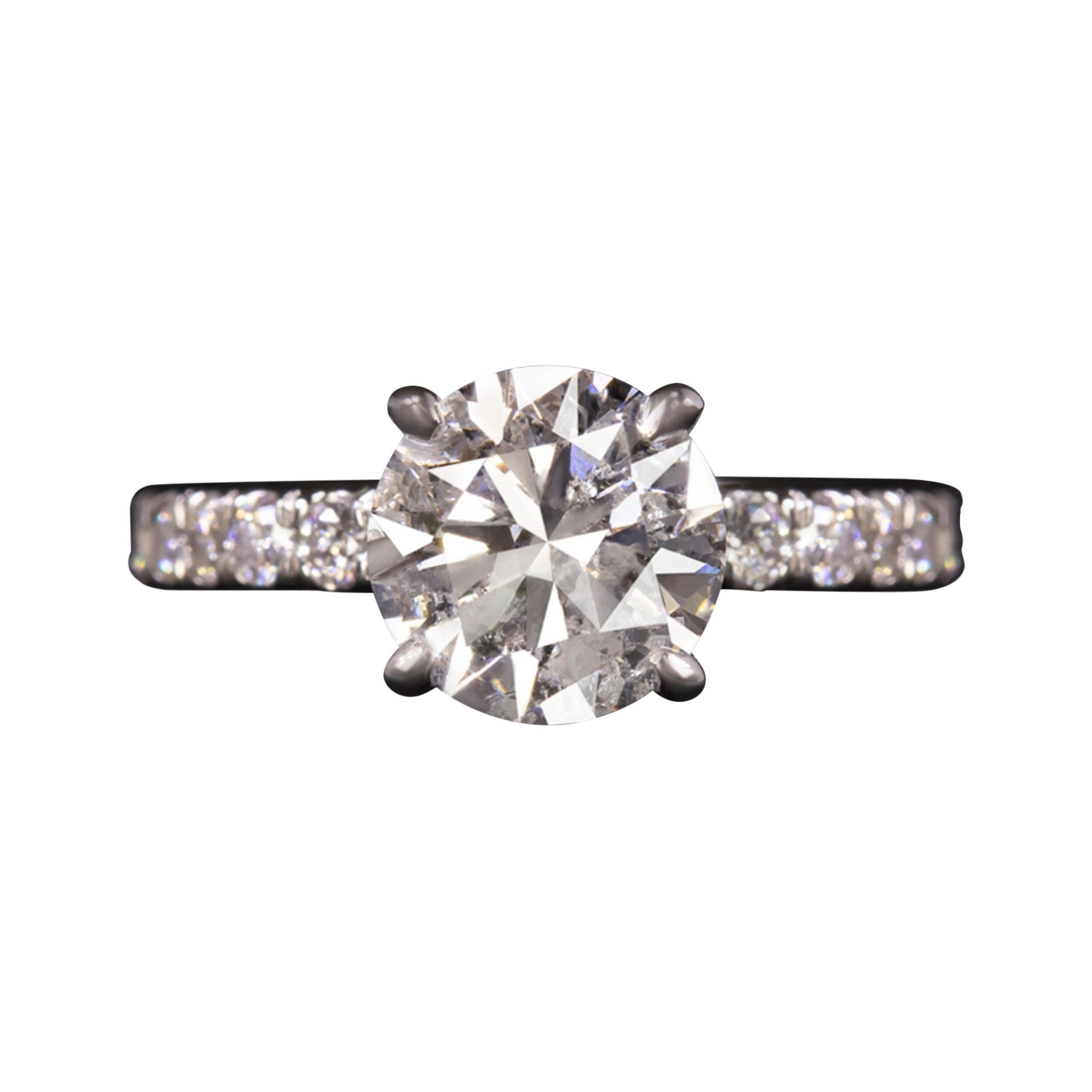 Sophia D. 2.60 Carat Diamond and Onyx Platinum Ring For Sale at 1stDibs