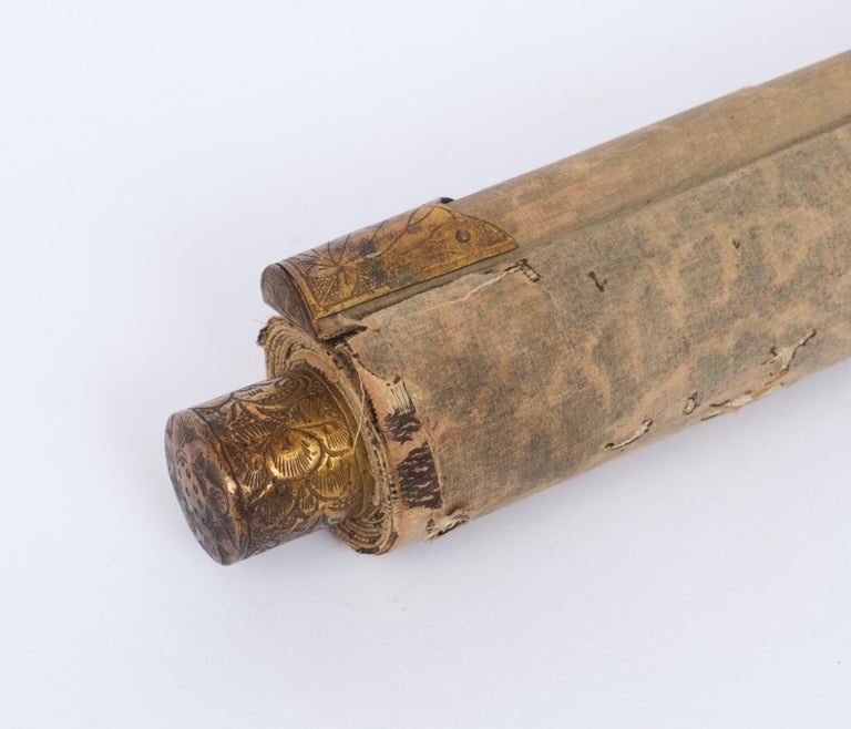 260 Year Old Japanese Hanging Scroll with Painting of the 9-Headed ...