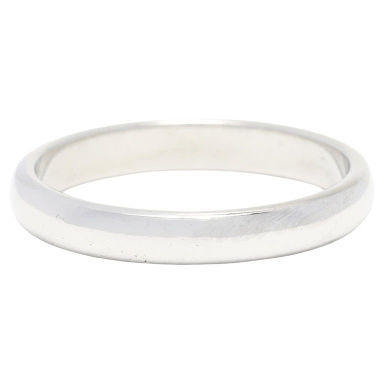 Plain Wedding Band, Platinum, Ring, Platinum Stackable Band For Sale at ...