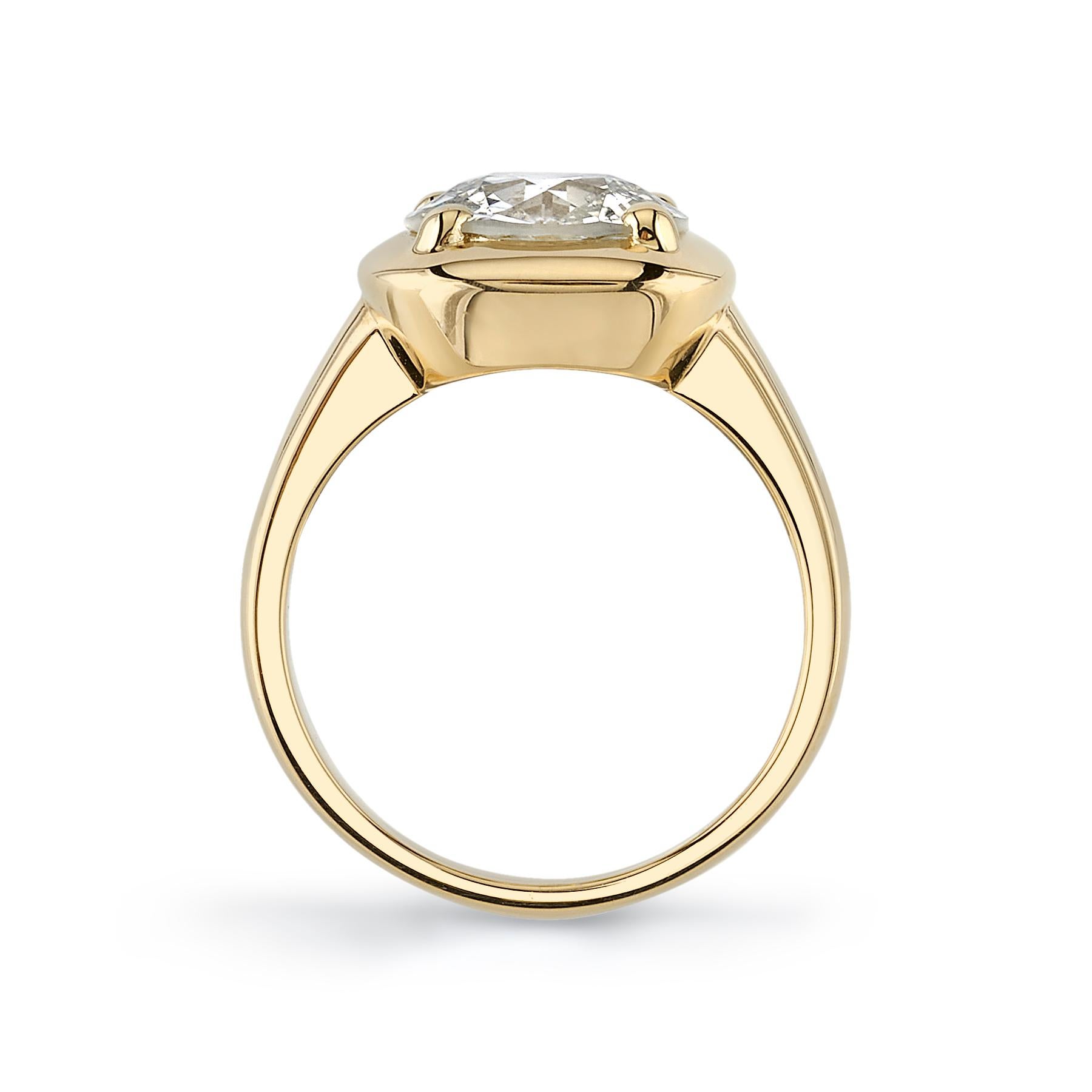 Handcrafted Cori Old European Cut Diamond Ring by Single Stone at ...