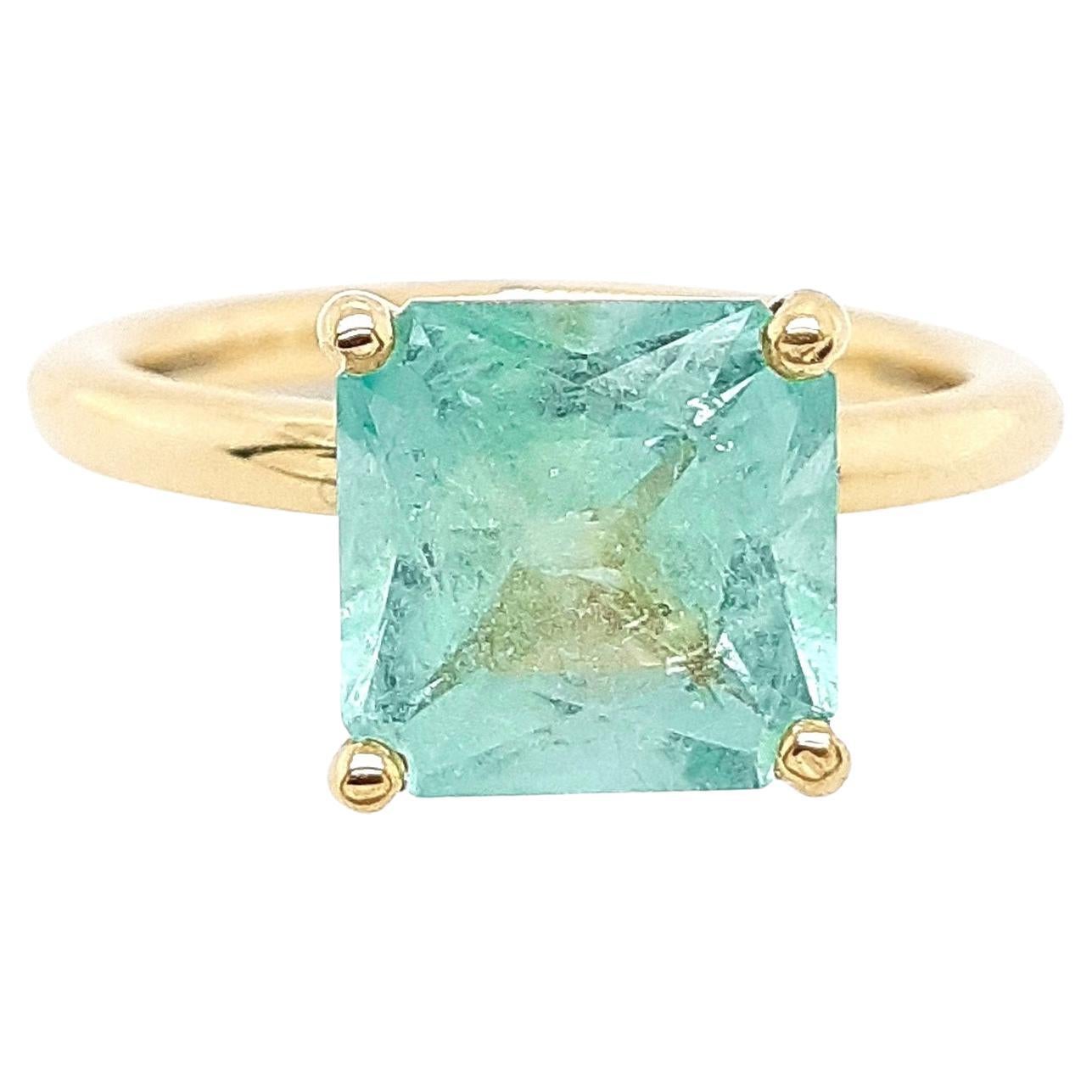 *No Reserve Price* 2.66ct Emerald Solitaire Ring at 1stDibs