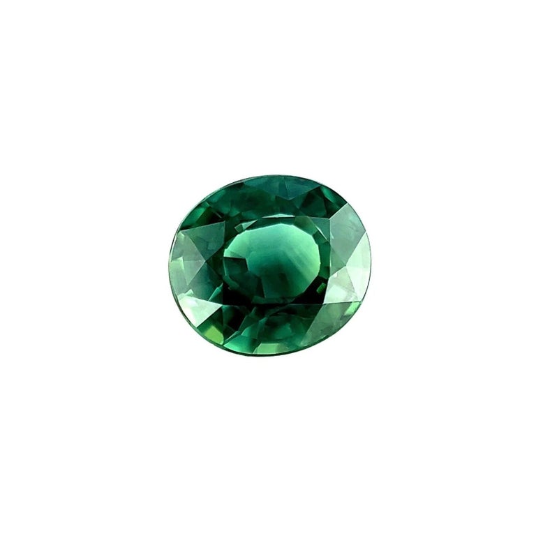 2.68ct Natural Blue Green Rare Sapphire Oval Cut Rare Gemstone 8.5x7.6mm Vs For Sale at 1stDibs