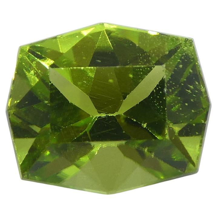 6.16ct Emerald Cut Yellowish Green Peridot from Sapat Gali, Pakistan ...