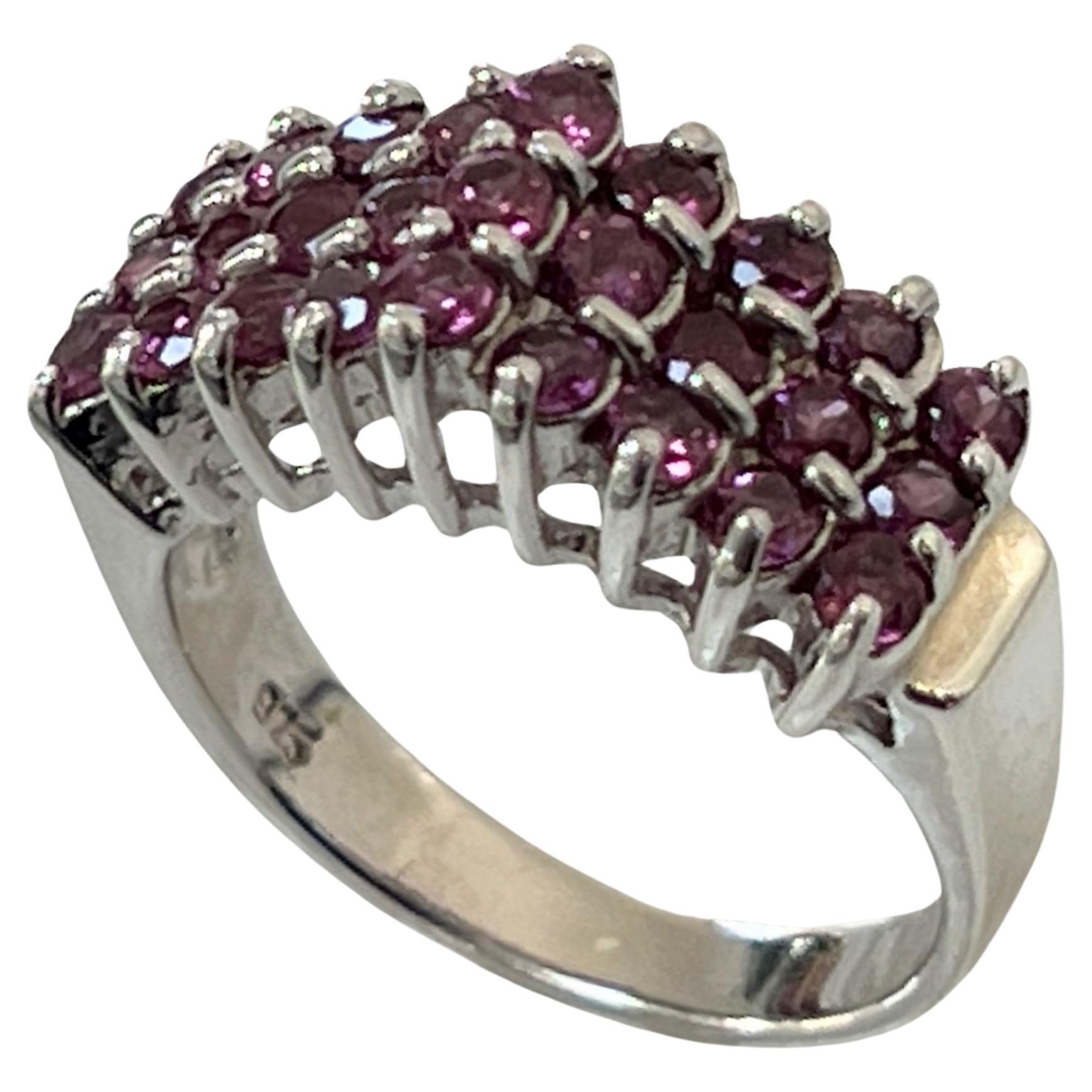 EGL Certified 27 Round Natural Pyrope-Almandine Garnet Signet Ring For ...