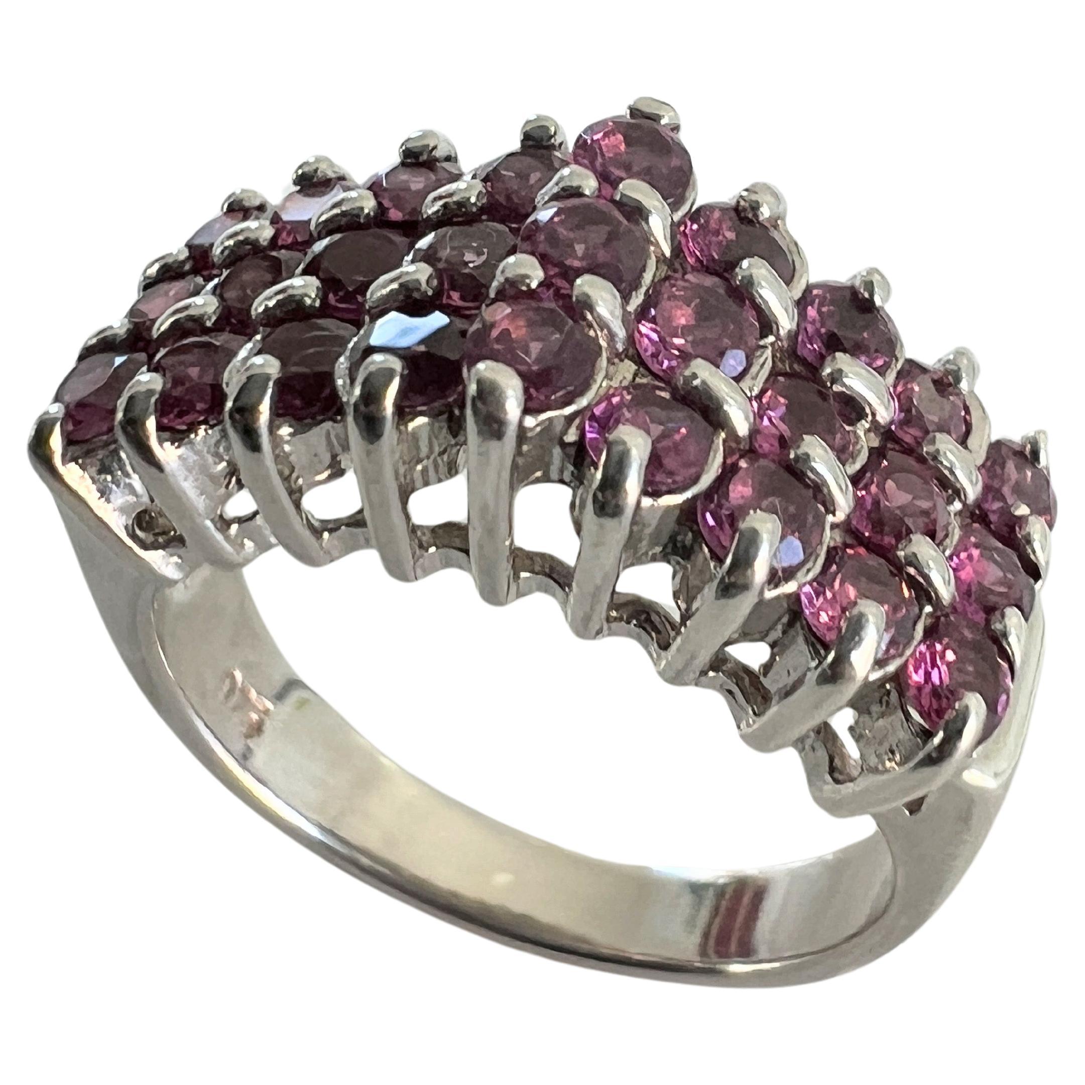 EGL Certified 27 Round Natural Pyrope-Almandine Garnet Signet Ring For ...