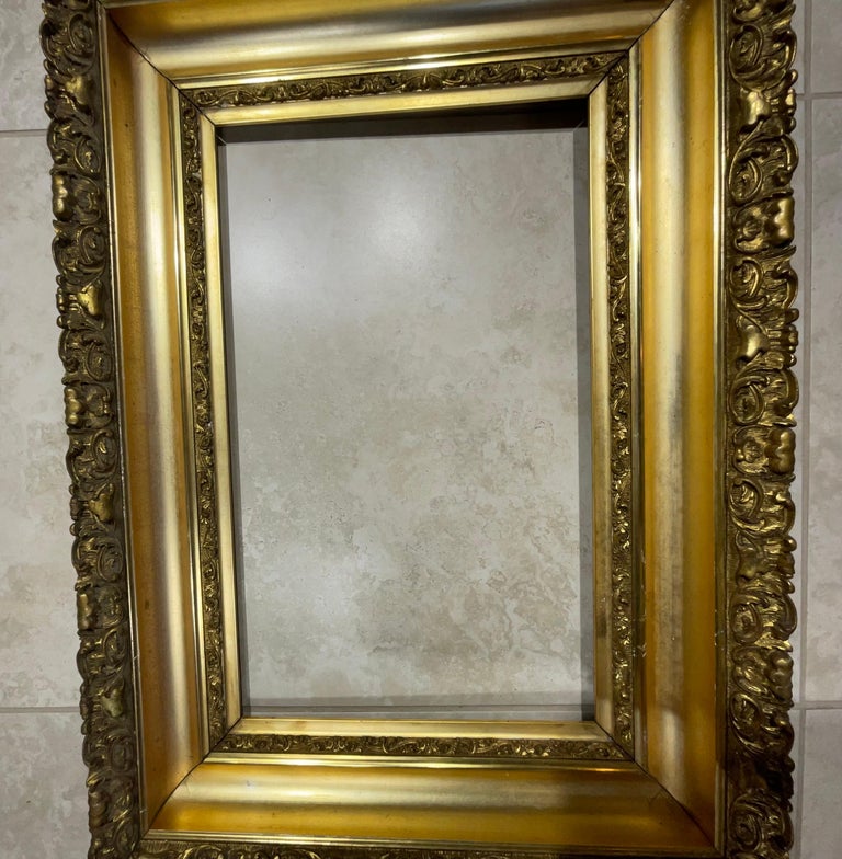 Antique Gold Leaf Wood Frame For Sale at 1stDibs