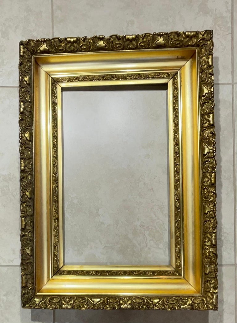 Antique Gold Leaf Wood Frame For Sale at 1stDibs