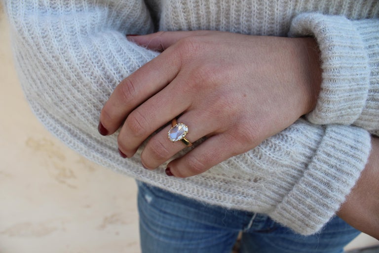 Handcrafted Gayle Rose Cut Diamond Ring by Single Stone at 1stDibs