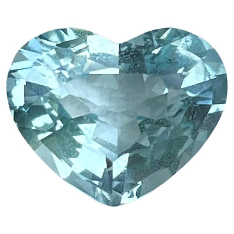 2.75 carats Loose Blue Aquamarine Stone Heart Cut Natural Madagascar's ...