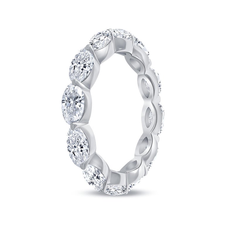 Customizable 2.75 Ct. Oval Eternity Band Side Way East-West Design For ...