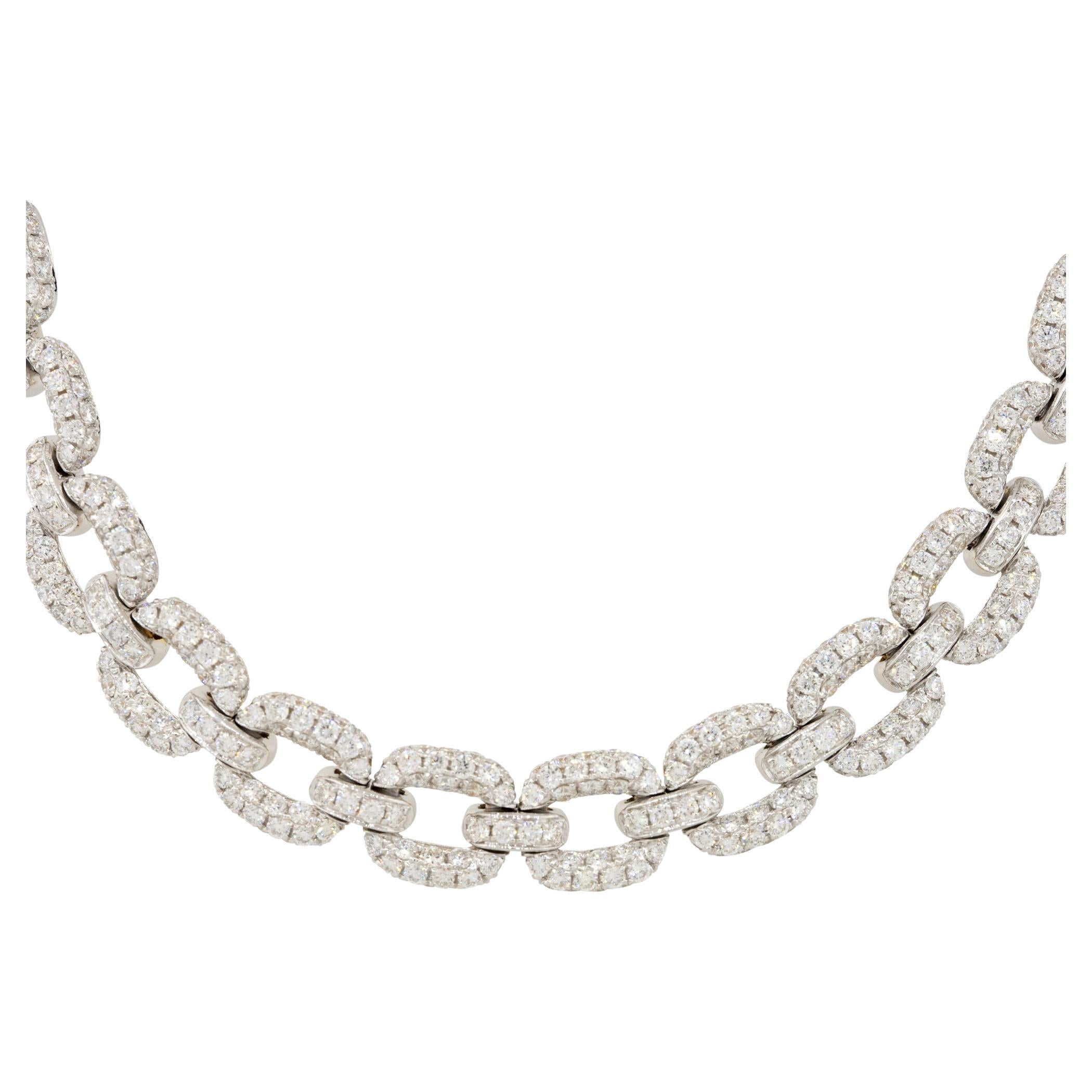 Diamond Pave Cuban Link Necklace For Sale at 1stDibs