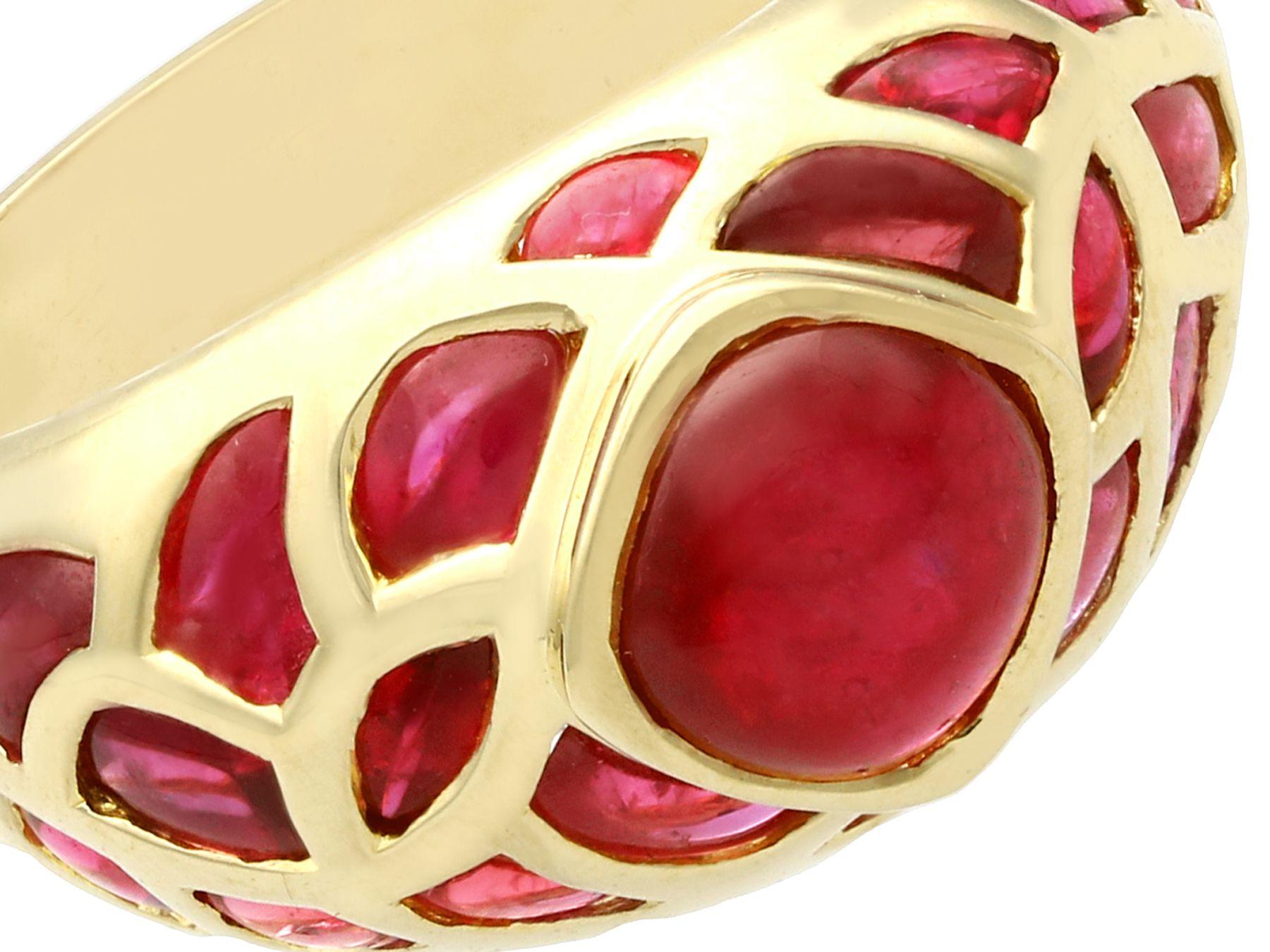 2.80 Carat Ruby and Yellow Gold Cocktail Ring, circa 2000 at 1stDibs