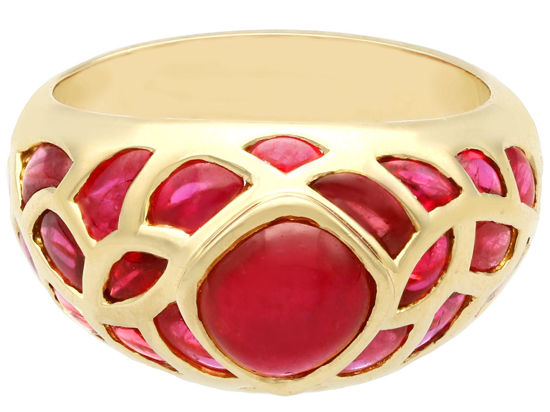 2.80 Carat Ruby and Yellow Gold Cocktail Ring, circa 2000 at 1stDibs