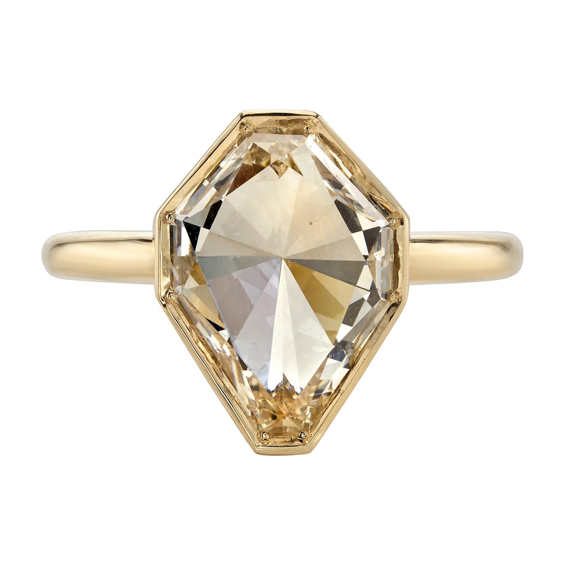 2.83 Carat Kite Cut Diamond Ring at 1stDibs | kite cut engagement ring ...