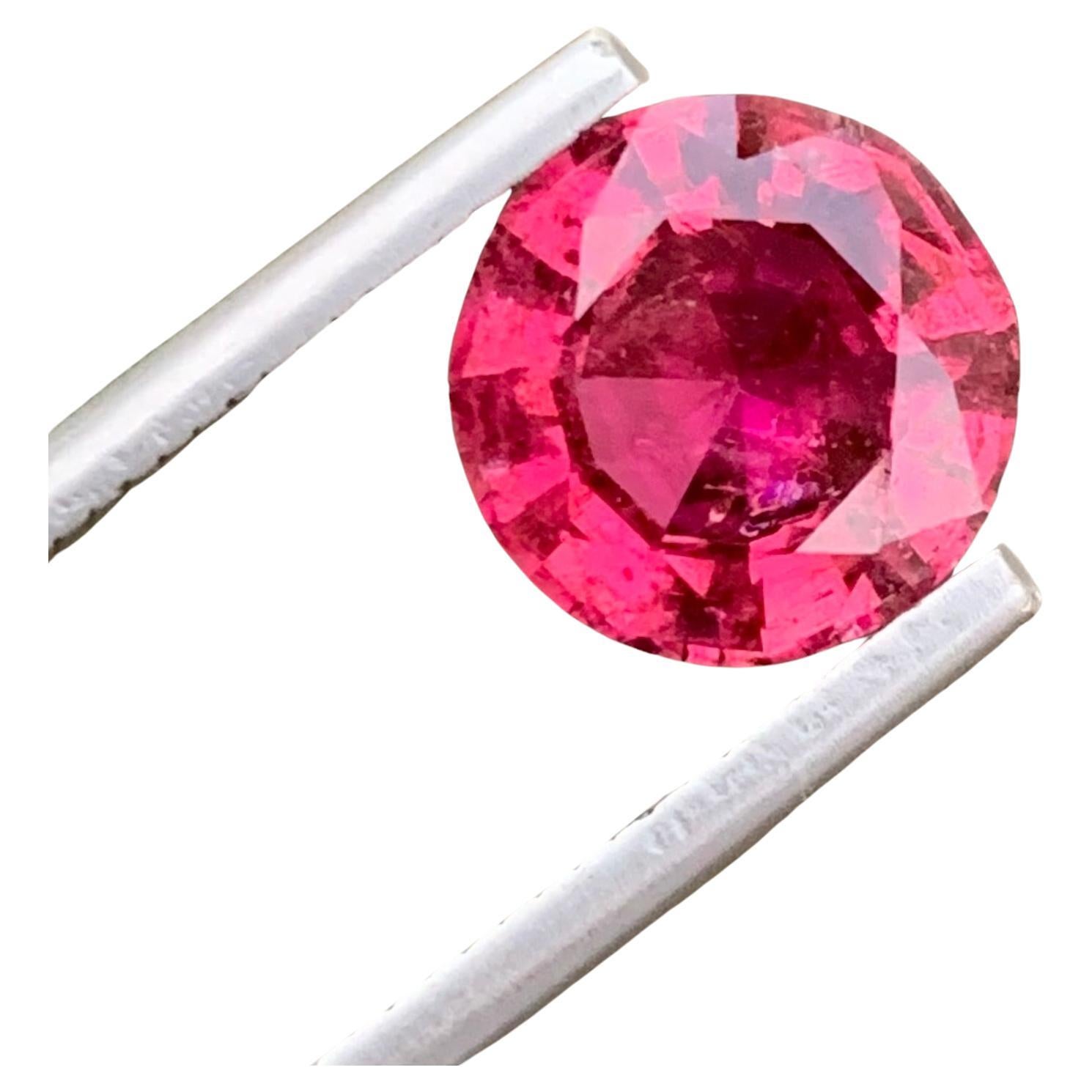 2.85 Carats Natural Loose Pink Rubellite Tourmaline Round Shape Ring ...