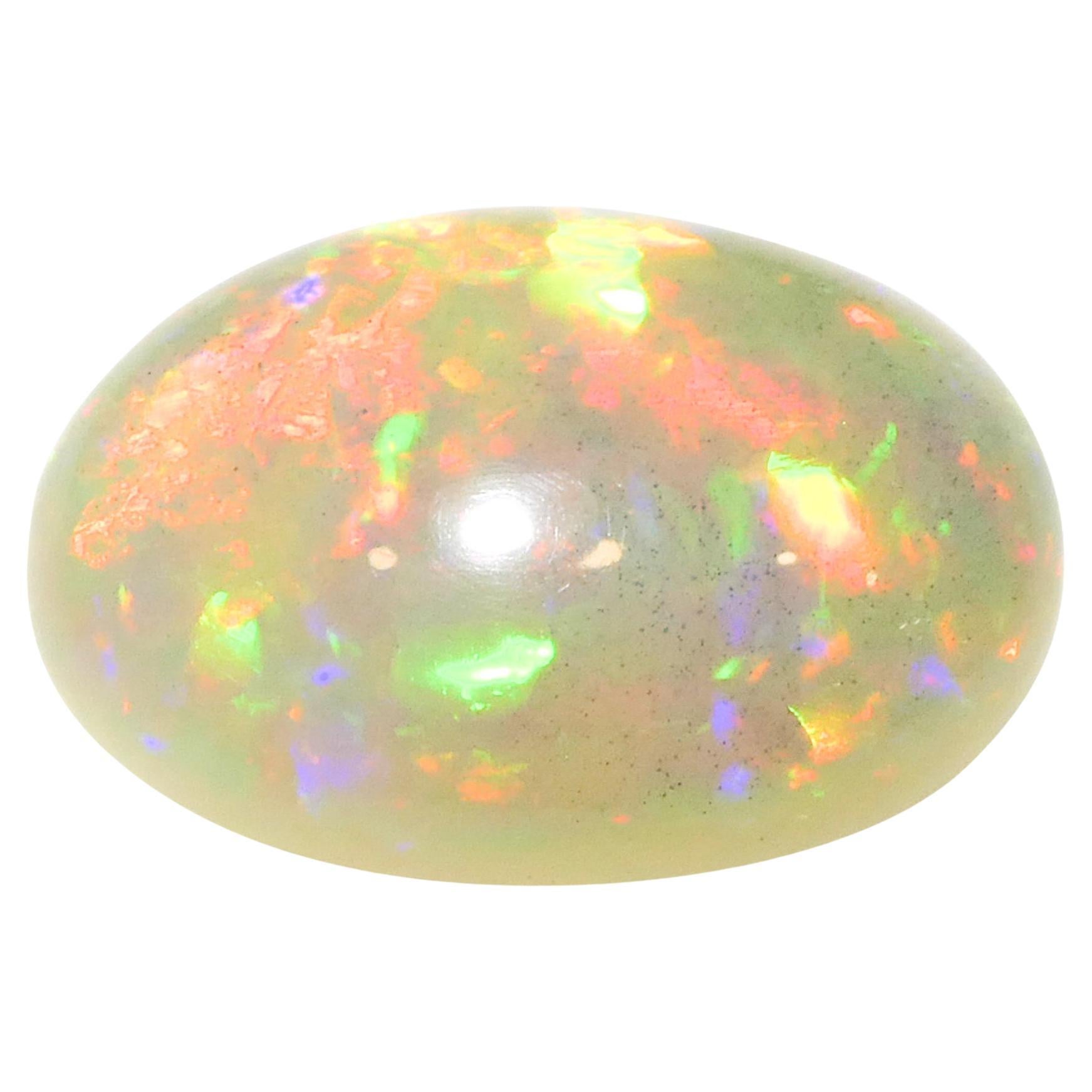 2.71ct Oval Cabochon White Crystal Opal from Ethiopia For Sale at 1stDibs