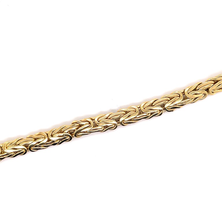 Interlocking Chain Gold Necklace 29 Inches 14 Karat Yellow Gold 54 ...