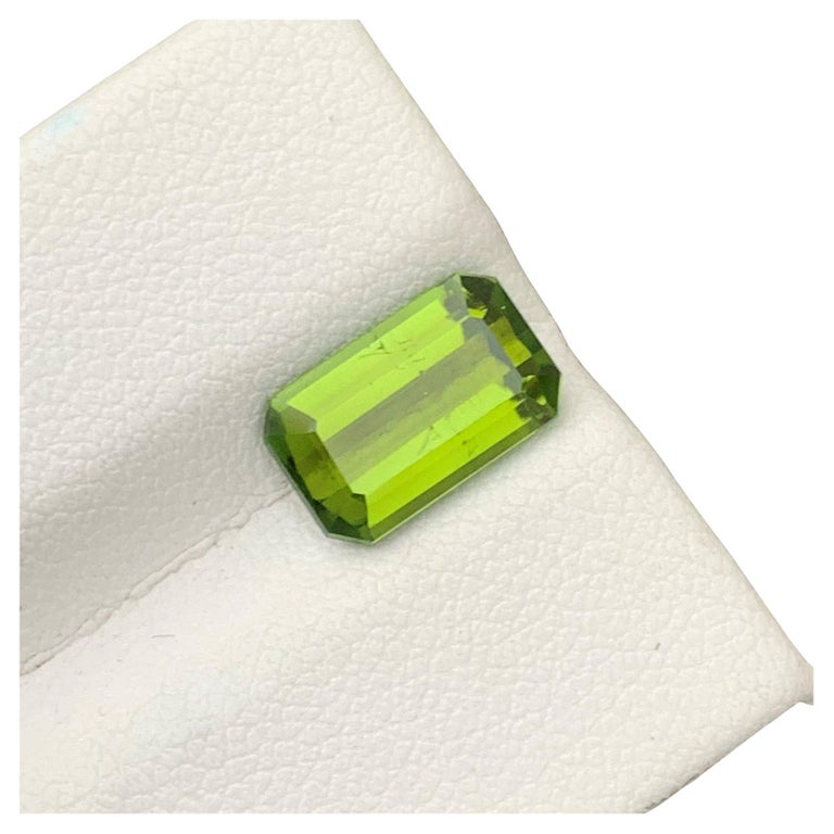 2.90 Carat Natural Faceted Green Tourmaline Emerald Cut for Ring ...