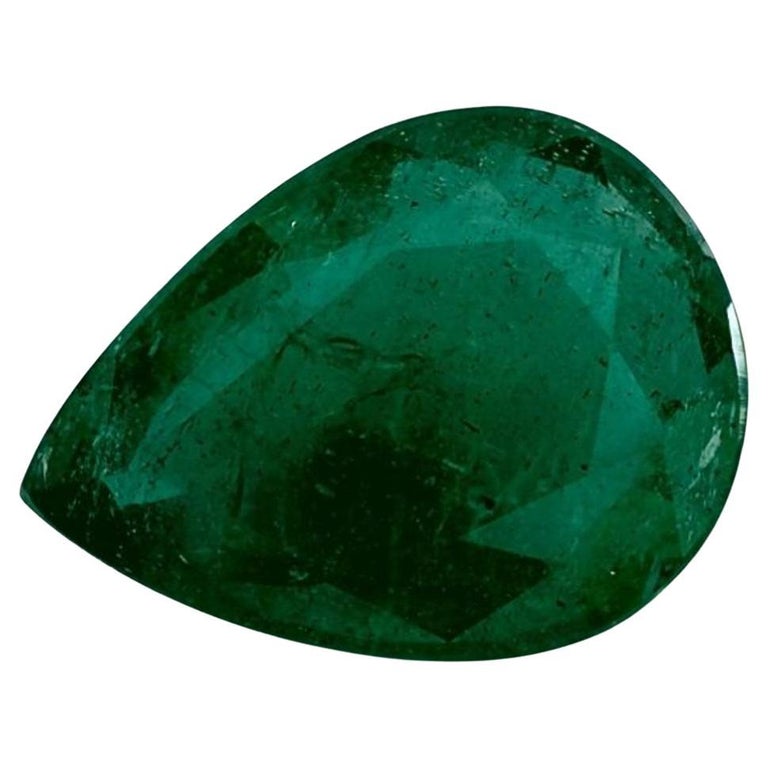 2.92 Carat Natural Emerald Pear Loose Gemstone For Sale at 1stDibs