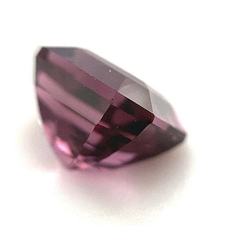 2.95ct Octagonal/Emerald Cut Pink-Purple Spinel GIA Certified Unheated ...