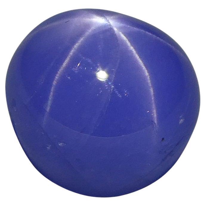 3.83ct Round Cabochon Blue Star Sapphire from Burma (Myanmar), Unheated ...