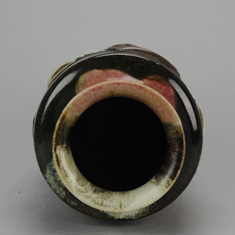 Antique Early 20th Century Japanese Sumida Gawa Pottery Vase Inoue ...