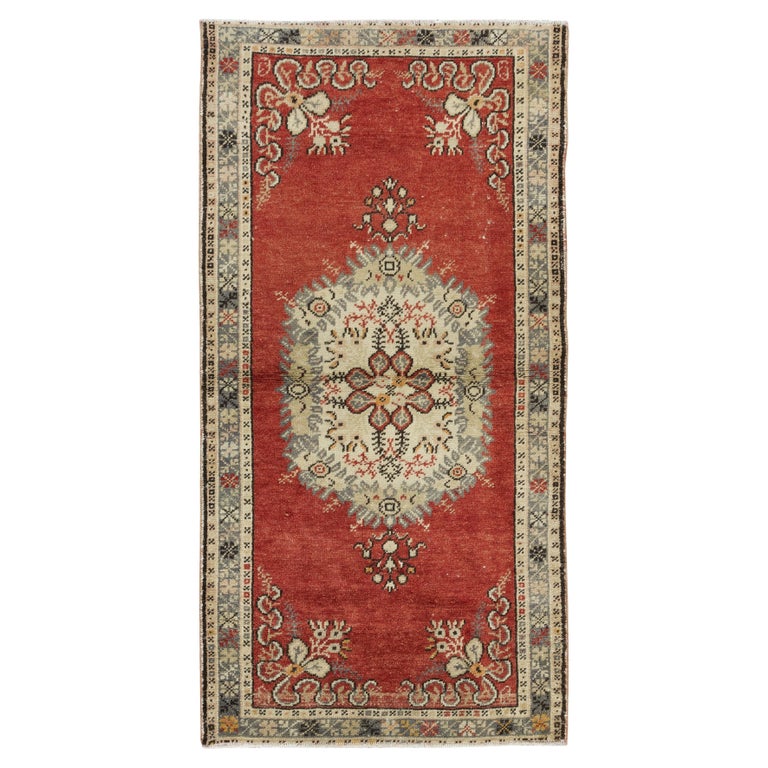 2.9x5.7 Ft Traditional Vintage Turkish Handmade Accent Rug with ...