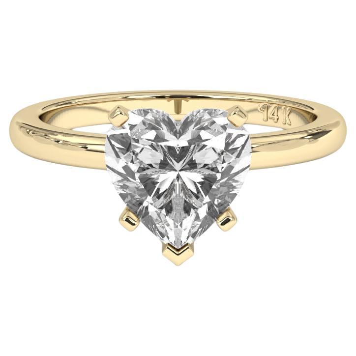 2CT Radiant Cut Solitaire F-G Color with VS Clarity Lab Grown Diamond ...