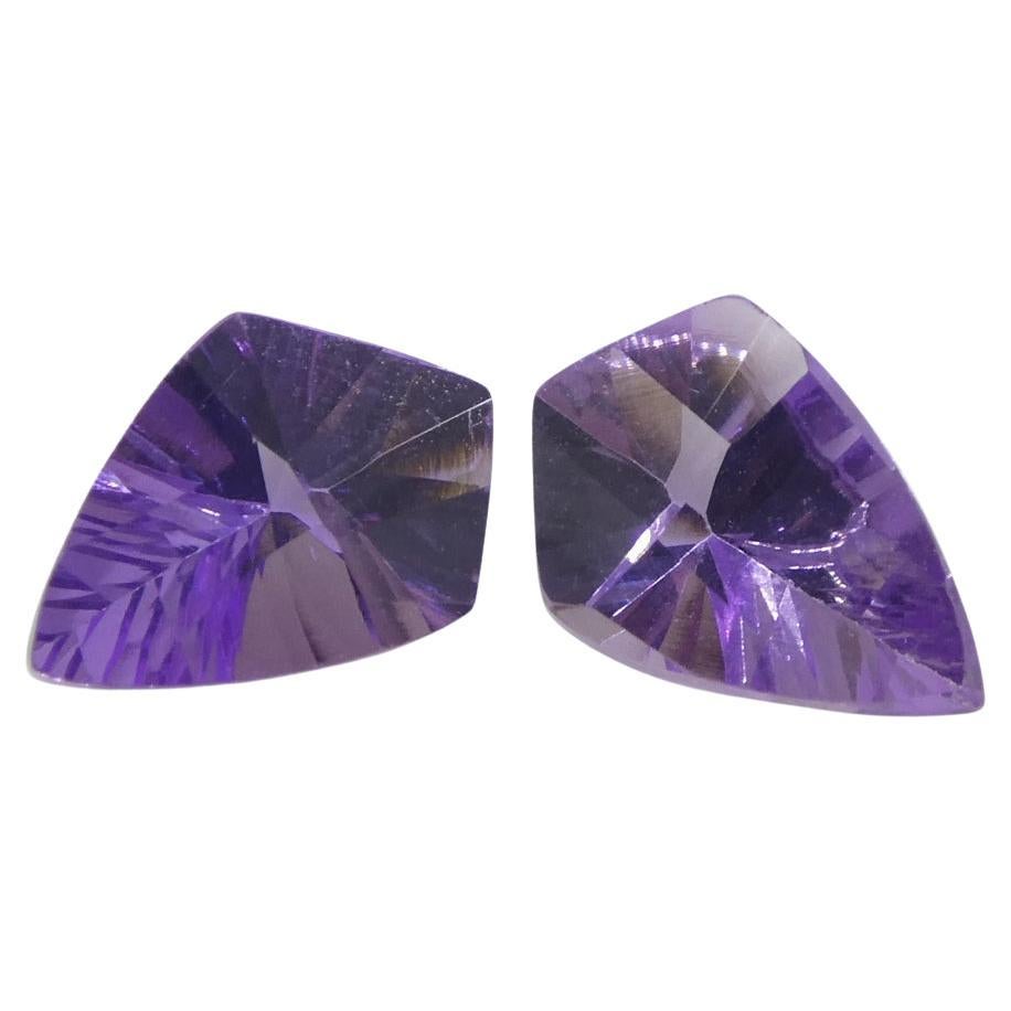5.48ct Shield Amethyst 'Eleanor' Fantasy/Fancy Cut For Sale at 1stDibs