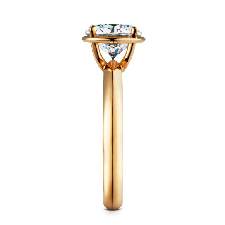 Customizable 2ct Solitaire Traceable Diamond Ring in 18k Yellow Gold by ...
