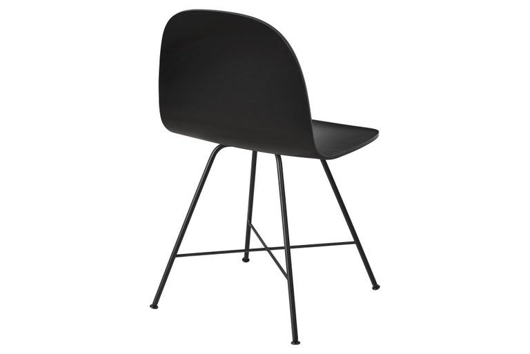 2D Dining Chair, Un-Upholstered, Center Base For Sale at 1stDibs