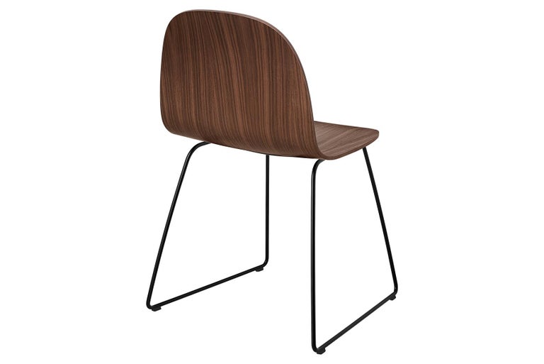 2D Dining Chair, Un-Upholstered, Sledge Base For Sale at 1stDibs