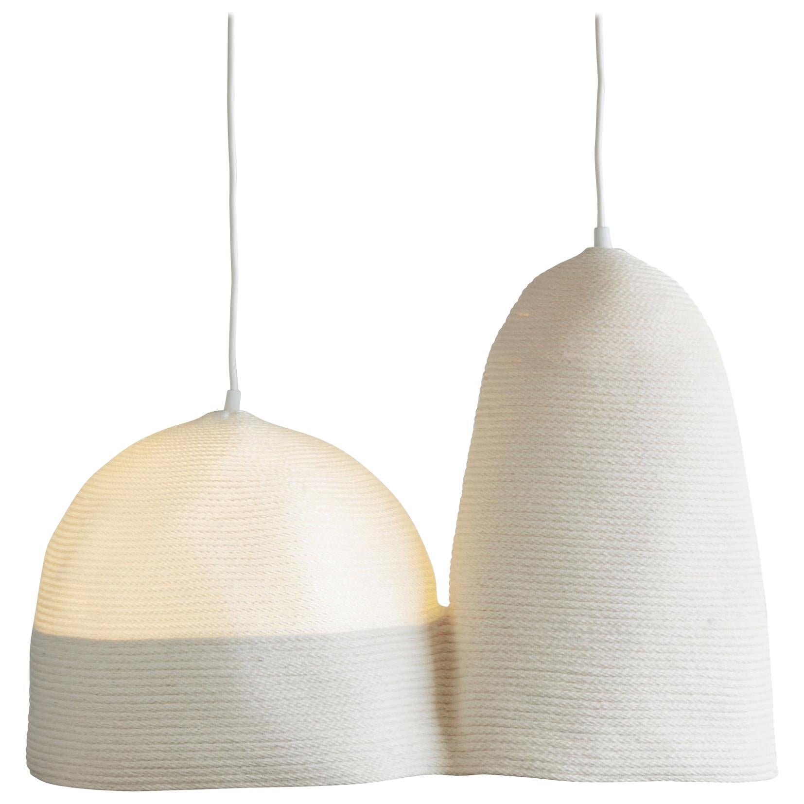 "2Hc" Coiled Cotton and Nylon Rope Pendant Light by Doug Johnston at ...