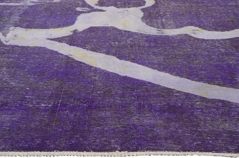 2nd Amendment Vintage Overdyed Rug For Sale at 1stDibs