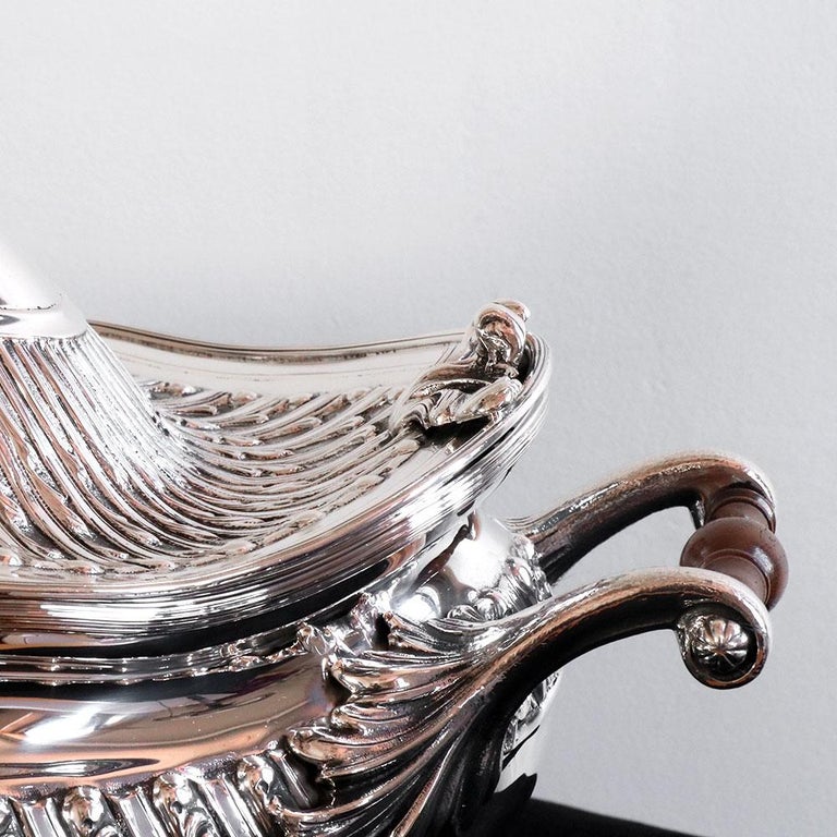20th Century Tureen or Center Piece in Sterling Silver 925 by Alcino ...