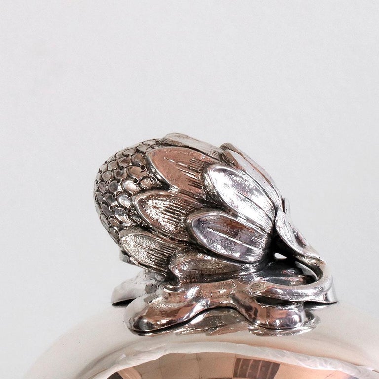 20th Century Tureen or Center Piece in Sterling Silver 925 by Alcino ...