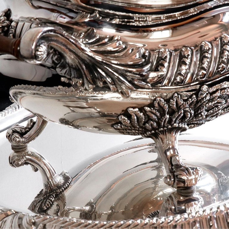 20th Century Tureen or Center Piece in Sterling Silver 925 by Alcino ...