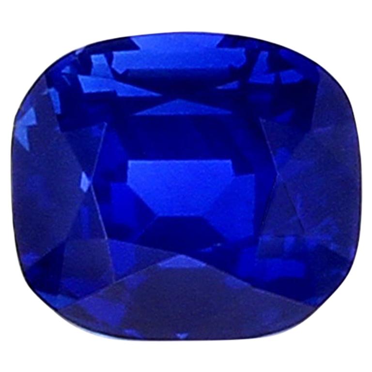 3 Carat Natural No Heat Cornflower Blue Cushion Kashmir Sapphire at 1stDibs | kashmir cornflower ...