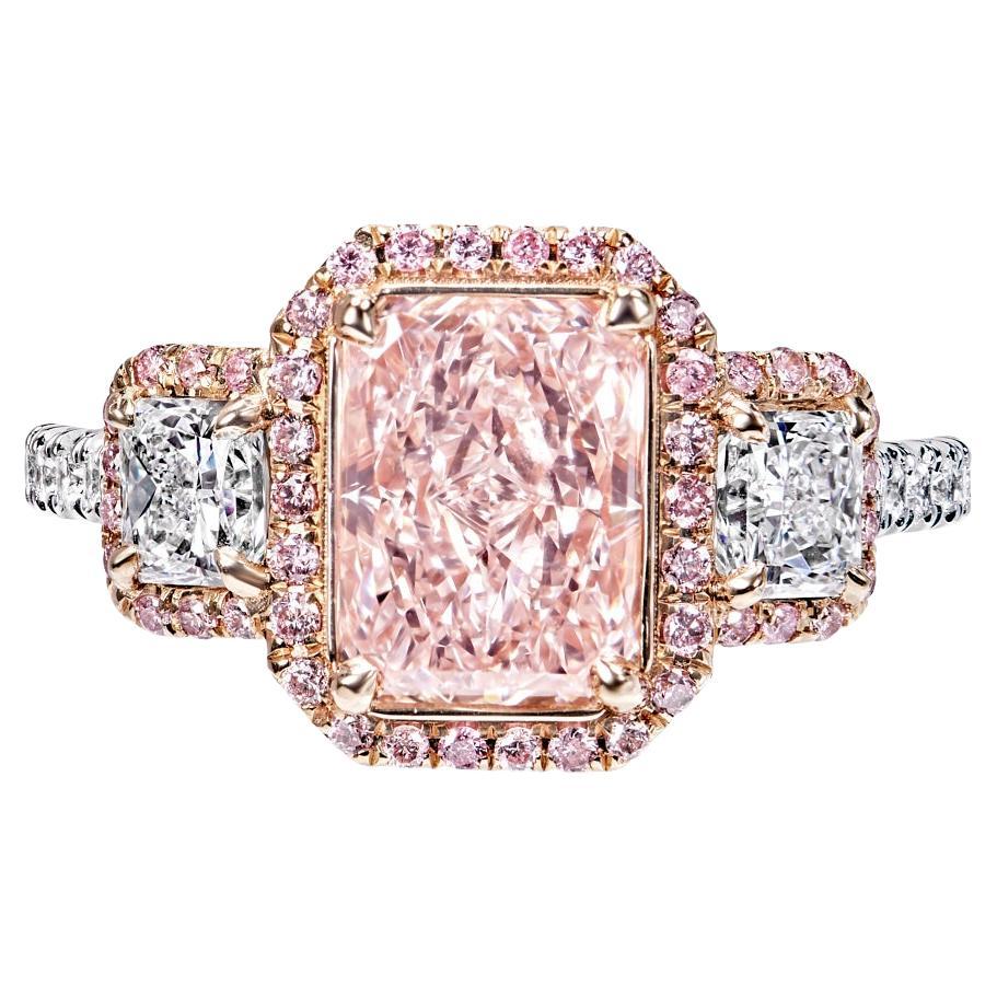 3 Carat Radiant Cut Diamond Engagement Ring GIA Certified FLP IF For ...