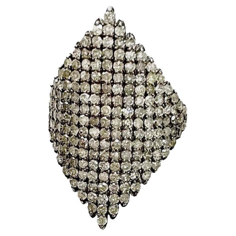 3 Carats Pave Diamond Paradizia Ring For Sale at 1stDibs