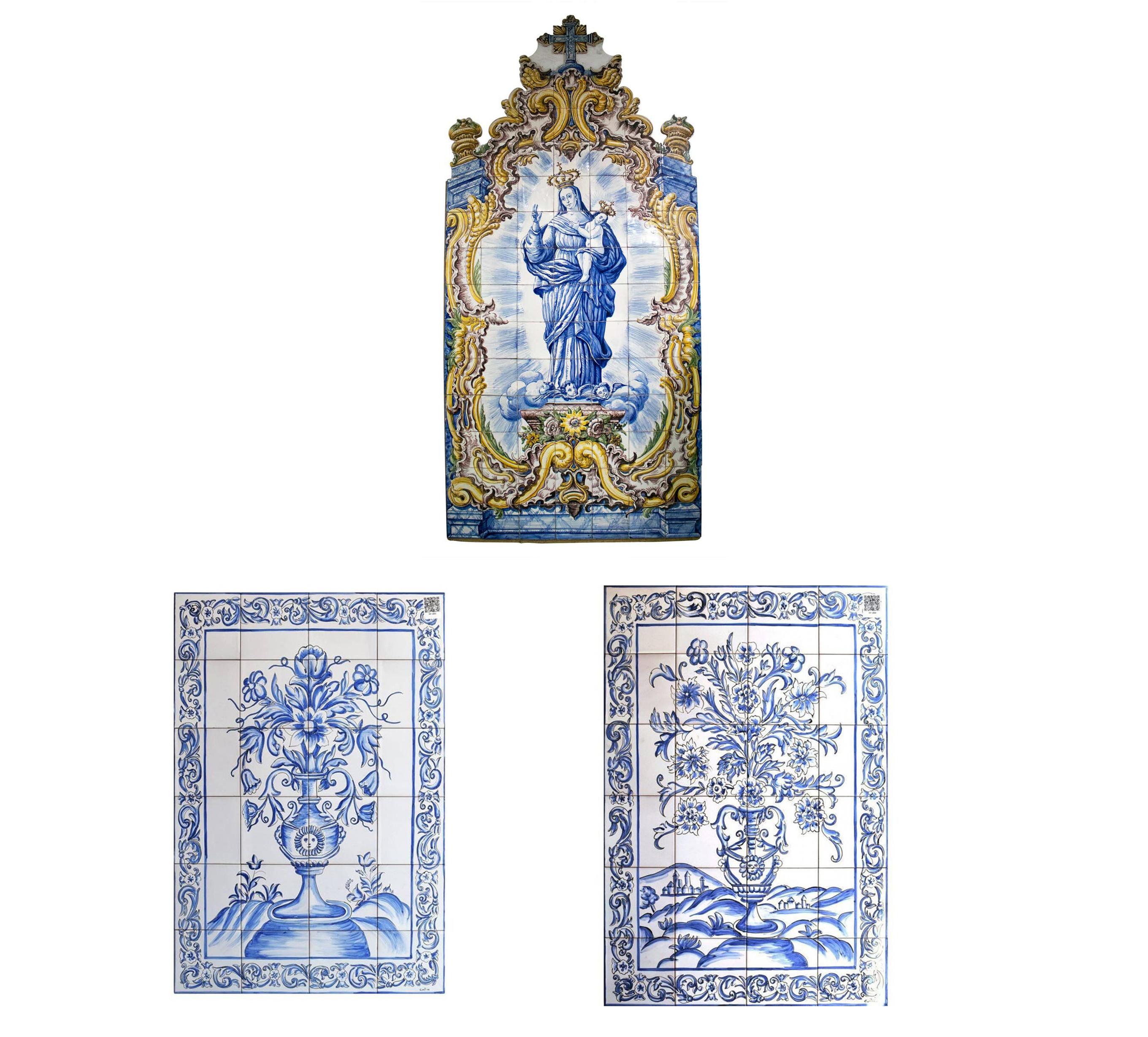 3 Ceramic Tile Panel at 1stDibs