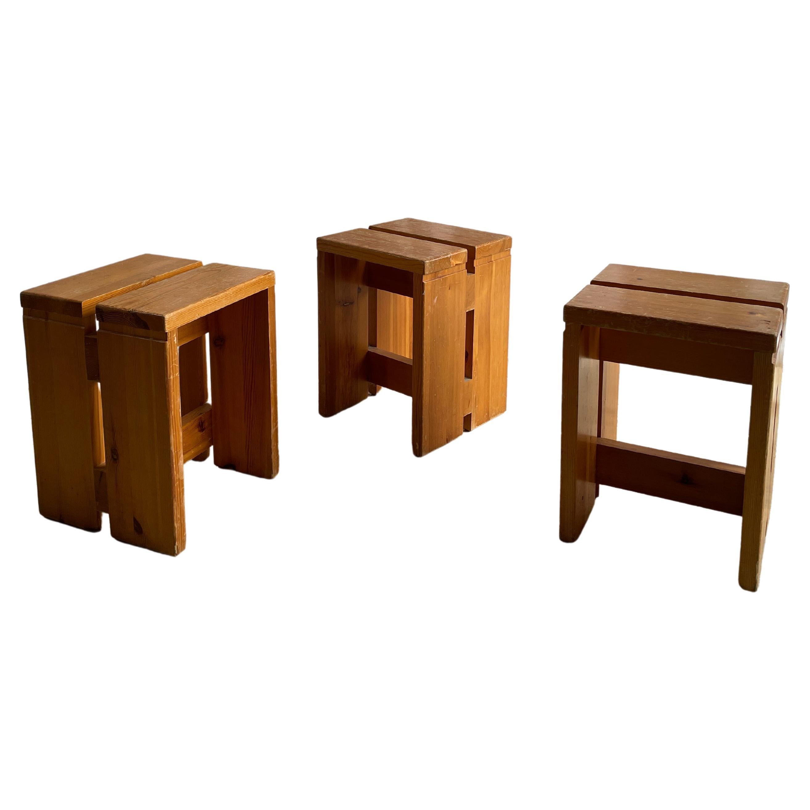 Charlotte Perriand Stools for Les Arcs, 1960 at 1stDibs